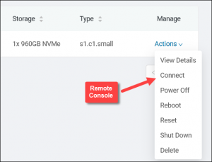 How to Connect to a Server Using the BMC Remote Console Feature