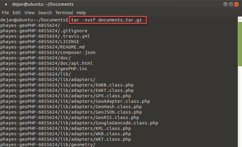 How To Extract Unzip Tar gz Files From Linux Command Line