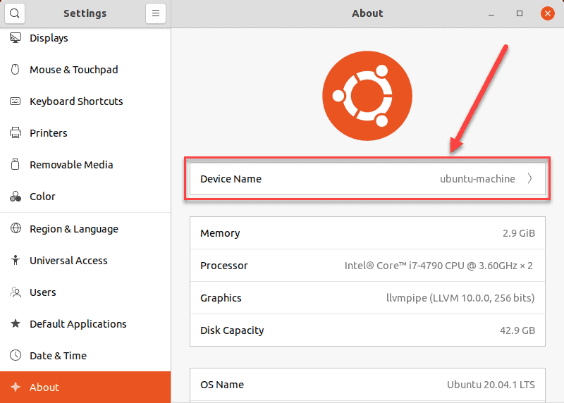 Change Hostname On Ubuntu 20 04 via GUI Or Terminal 