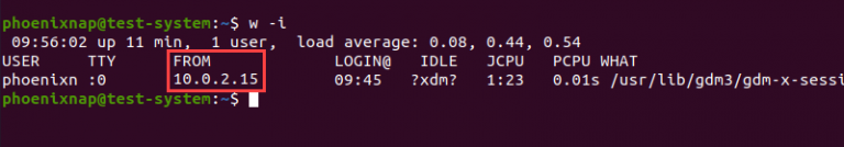 w Command in Linux with Examples {+Options & Syntax}