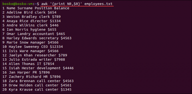 Awk Command In Linux With Examples Statements Patterns And Variables