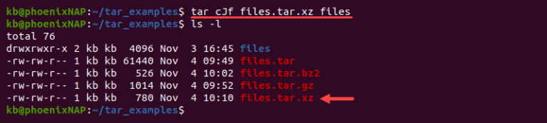 tar Command in Linux With Examples | phoenixNAP KB