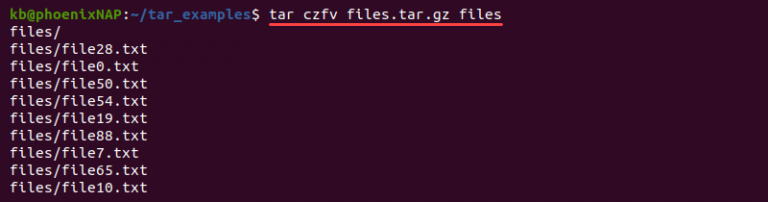 tar Command in Linux With Examples | phoenixNAP KB