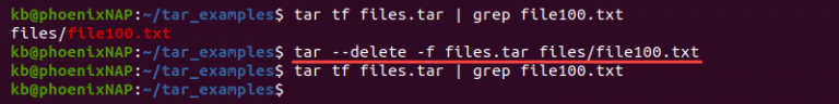 tar Command in Linux With Examples | phoenixNAP KB