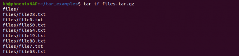 tar Command in Linux With Examples | phoenixNAP KB