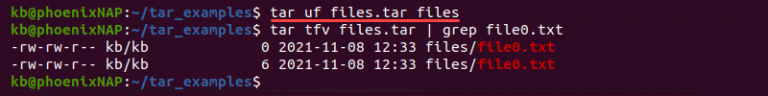 tar Command in Linux With Examples | phoenixNAP KB
