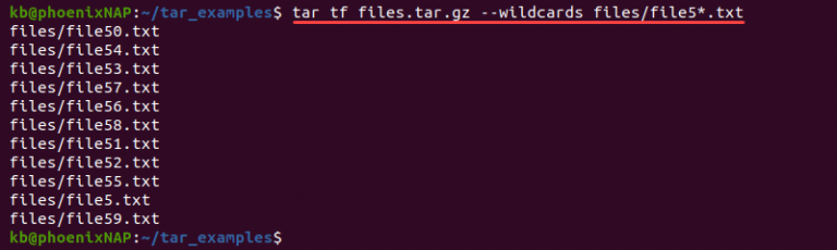 tar Command in Linux With Examples | phoenixNAP KB