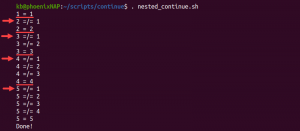 Bash continue: How to Resume a Loop