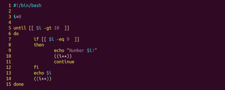 Bash continue: How to Resume a Loop