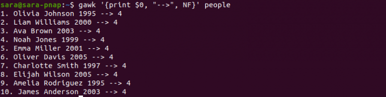 gawk Linux Command {With 10 Examples} | phoenixNAP KB