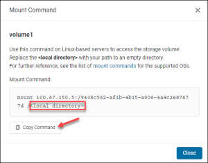 Bare Metal Cloud Storage Management via Portal and API