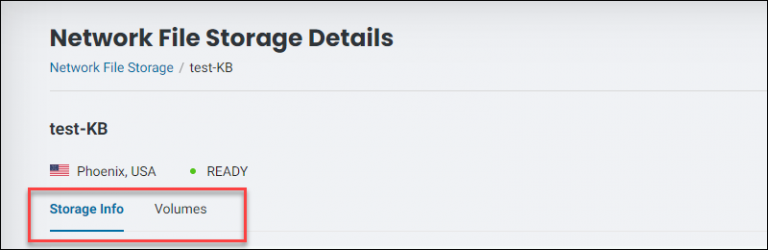 Bare Metal Cloud Storage Management via Portal and API