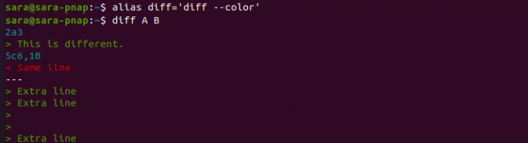 How to Use diff --color to Change the Color of the Output