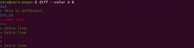 How to Use diff --color to Change the Color of the Output