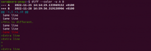 How to Use diff --color to Change the Color of the Output