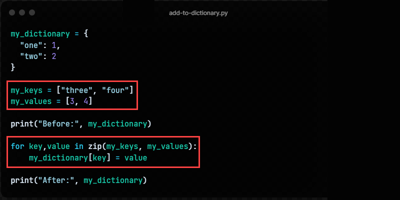 How To Add Items To A Python Dictionary 