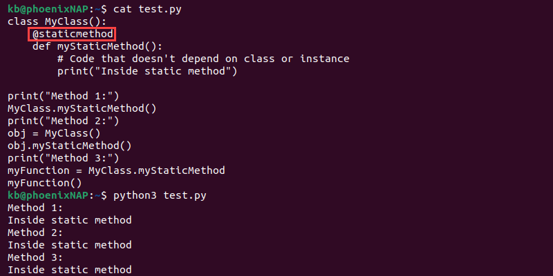 What Is A Static Method In Python PhoenixNAP KB