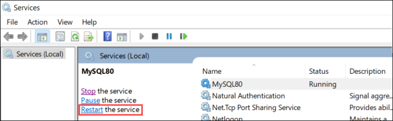 How to Start MySQL Server {+ How to Stop and Restart it}