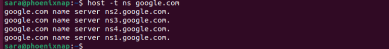 Linux host Command with Examples | phoenixNAP KB