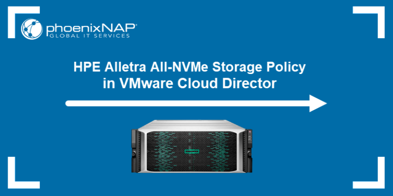 Change Storage Policy to HPE Alletra All-NVMe in VMware Cloud Director