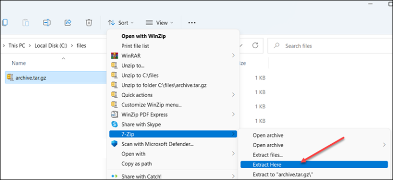 How to Extract .tar.gz File in Windows