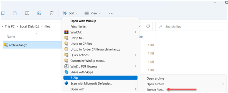 How to Extract .tar.gz File in Windows