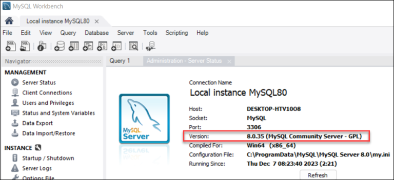 Check the MySQL Version on Windows | phoenixNAP KB