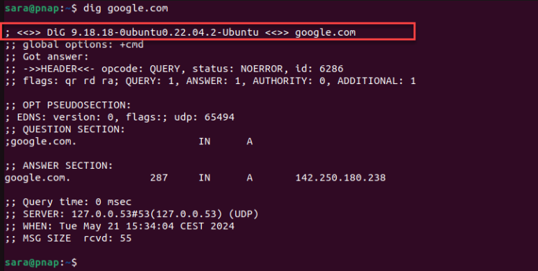 dig Command in Linux with Examples