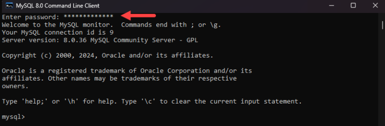 Connect to MySQL from the Command Line in Windows