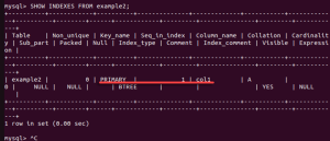 MySQL: Create Table Index