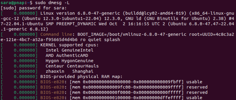 Linux Dmesg Command Syntax Options Examples