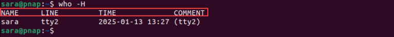 who Command in Linux: Syntax, Options, Examples