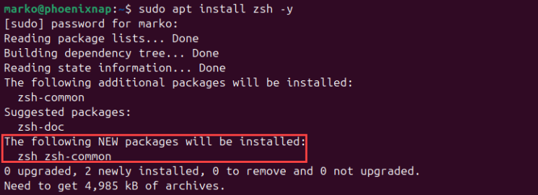 How to Install Zsh on Ubuntu | phoenixNAP KB
