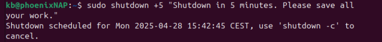 Linux shutdown Command with Examples