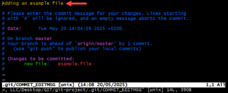 git commit: How to Make a Commit