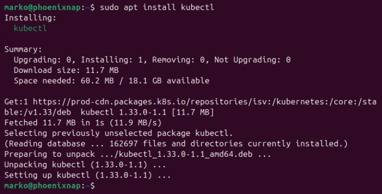 How to Install kubectl | Knowledge Base by phoenixNAP