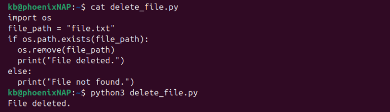 How to Delete a File in Python | phoenixNAP KB How to Delete a File in Python | phoenixNAP KB