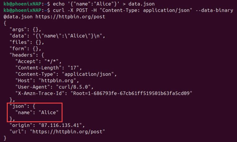 cURL POST Requests Guide | Knowledge Base by phoenixNAP