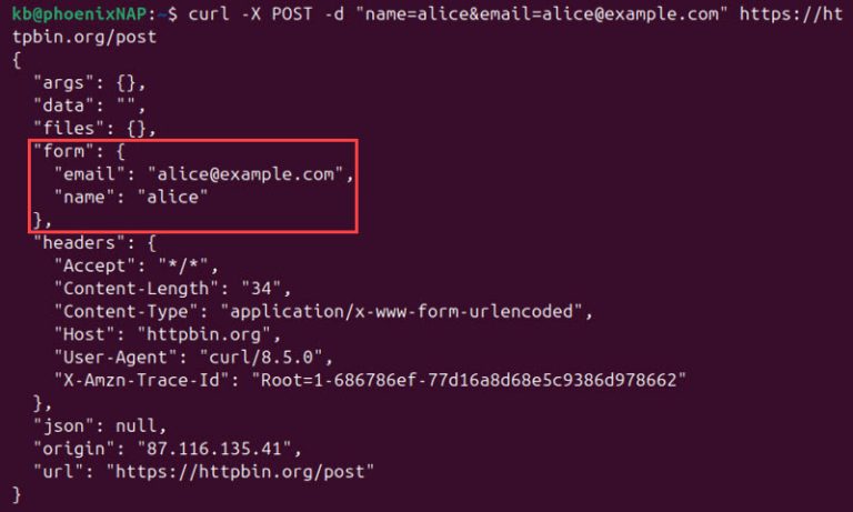 cURL POST Requests Guide | Knowledge Base by phoenixNAP