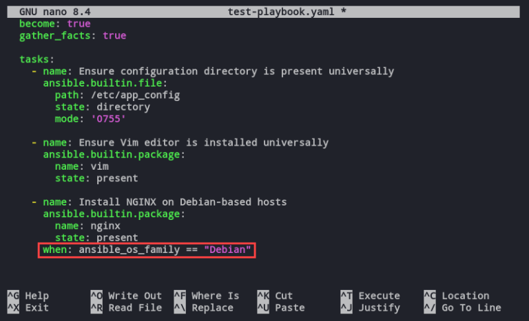 Ansible when Condition Explained